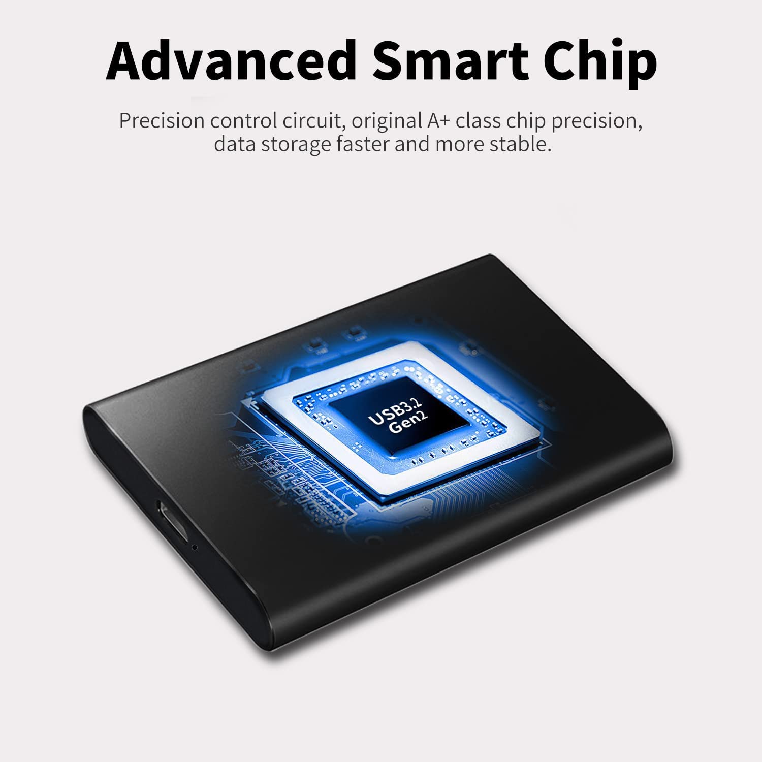 2TB External Hard Drive SSD,Portable External Solid State Drive 2TB-Reading Speeds up to 500Mb/s,USB 3.1 Type C SSD Compatible with Desktops,Laptops,PC, XS Windows