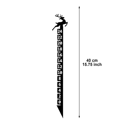 Protractor for Geometry Clear with Gift 24cm Snowflake Snow Measuring Instrument Snowmobile Snow Measuring Instrument Metal Snow Measuring Ruler Outdoor Garden Ornament Angle Metal (Black, One Size)