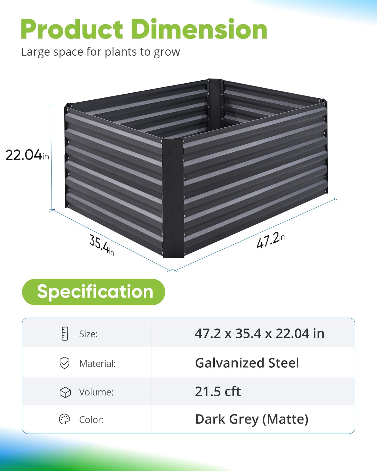 Quictent Galvanized Raised Garden Bed 8x4x1 Ft w/ 4 Tomato Cages Metal Planter Box Kit Planting Vegetables Fruits Herbs Flowers Bottomless Backyard Patio Weed Barrier Included Upgraded Wing Nuts