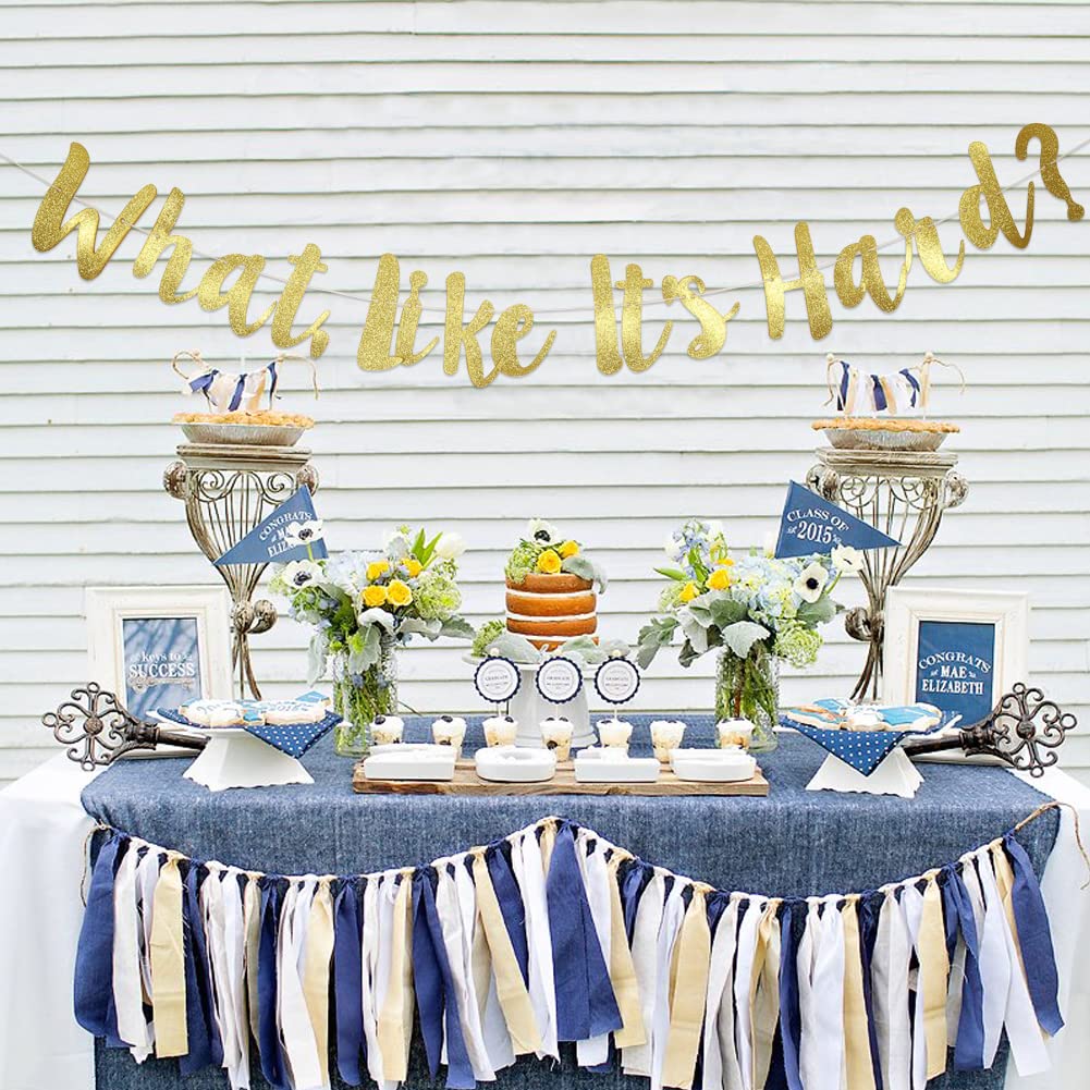 what like it's hard?banner,law school graduation banner, law school acceptance, entrance decorations, funny graduation decorations, party banner