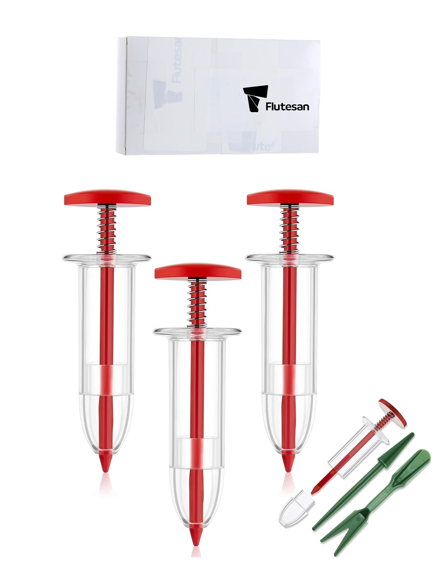 4 Pieces Mini Sowing Seed Dispenser Sower Small Seed Spreader with 2 Transplanting Tools Manual Handheld Seed Planter Mini Hand Spreader Garden Seed Planter for Carrot, Lettuce, Grass and Spinach Seed