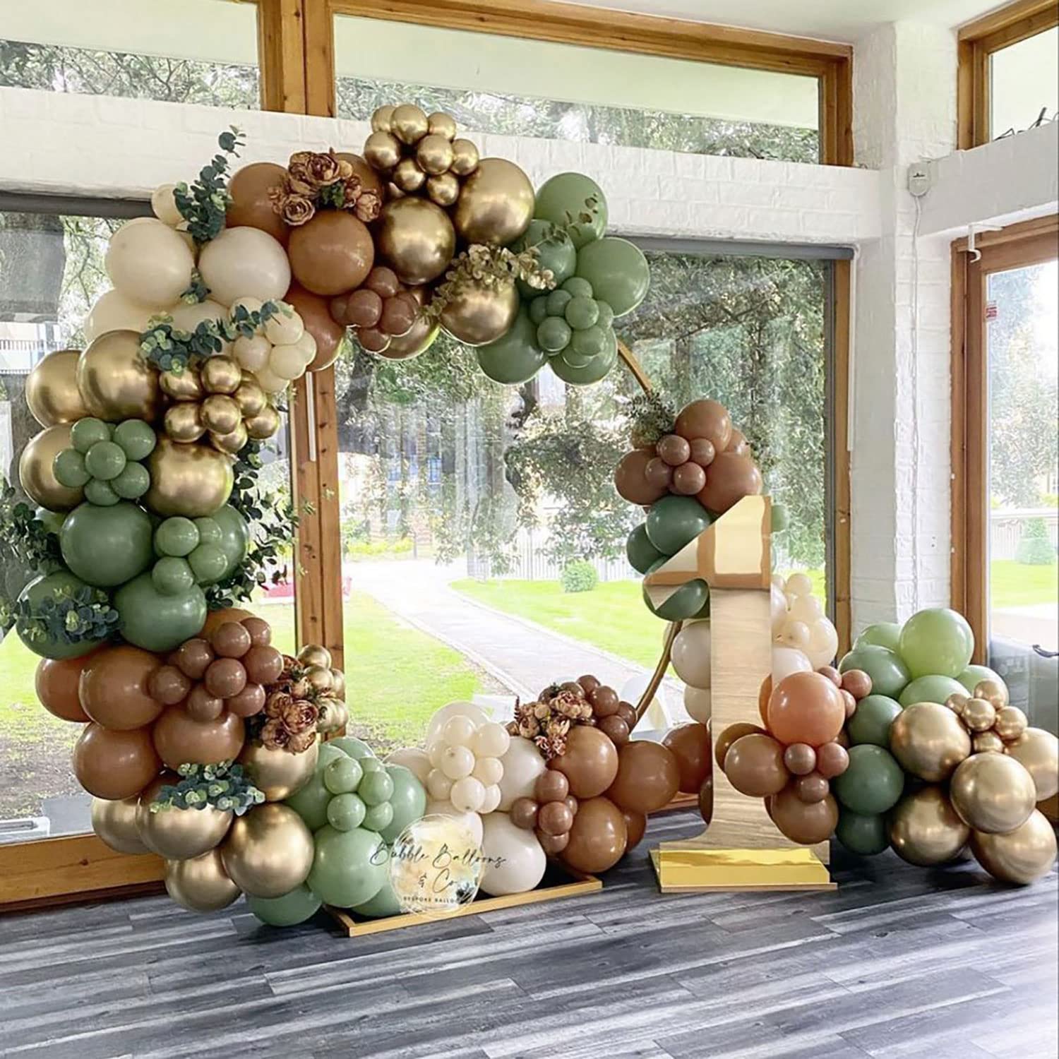 Dark Brown Balloons Different sizes 105 PACK 18/12/10/5 inch Brown balloon Garland Arch Kit For Teddy Bear Baby shower Safari boho Party Decorations (Brown)