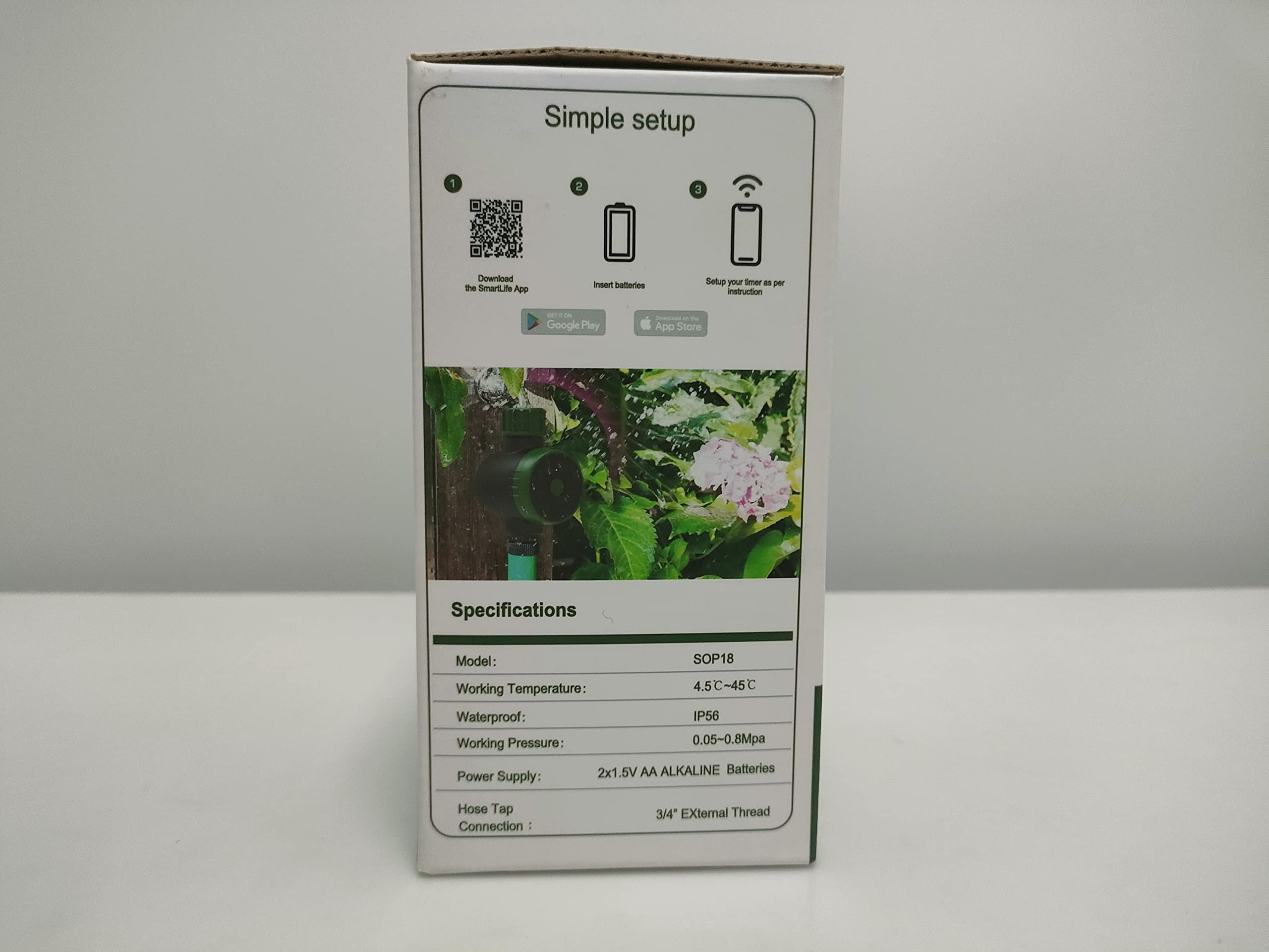 Bluetooth Sprinkler Timer, Single-Outlet Smart Water Timer Green Programmable Hose Timer with 3 Irrigation Mode of Rain Delay/ Manual/Automatic Outdoor Irrigation Timer for Lawn Garden Pool