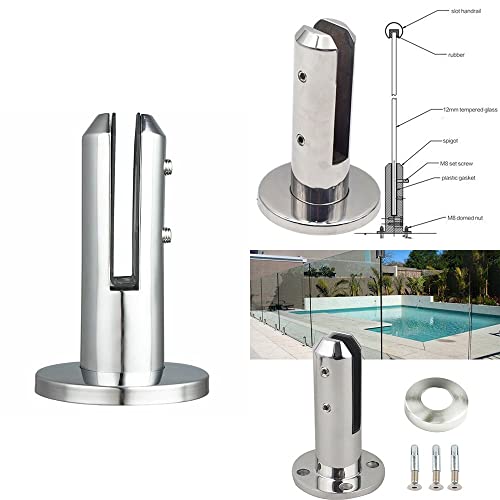 DOUBAO Spigots Stairs Swimming Pool Spigot Glass Balustrade Railing Balcony Home Garden Bathroom Fence Railing Clip Stainless Steel
