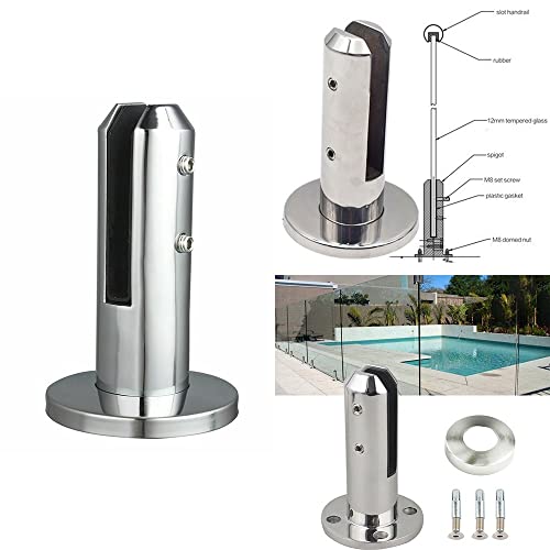 DOUBAO Spigots Stairs Swimming Pool Spigot Glass Balustrade Railing Balcony Home Garden Bathroom Fence Railing Clip Stainless Steel