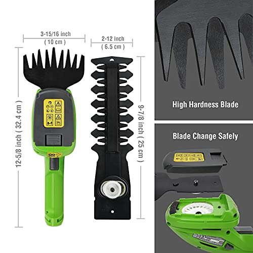 WORKPRO Cordless Grass Shear & Shrubbery Trimmer and Garden Flooring Knee Pads with Foam Padding, Electric Grass Trimmer Hedge Shears/Grass Cutter Rechargeable Lithium-Ion Battery and Charger Included