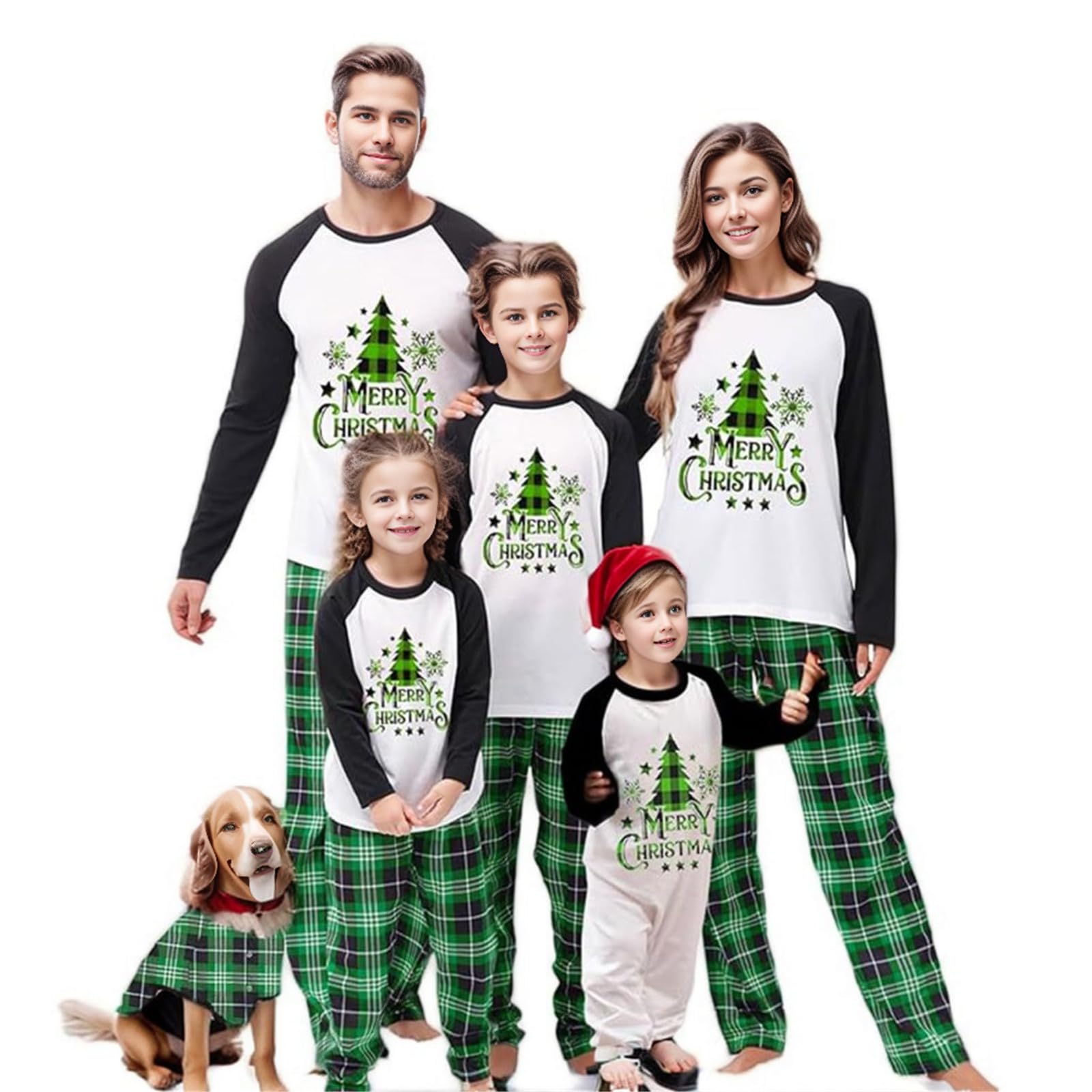 Yuemengxuan Christmas Pajamas for Family Pjs Matching Set Xmas Holiday Vacation Two Piece Sleepwear Outfits (#Aa-031,Women,Medium)