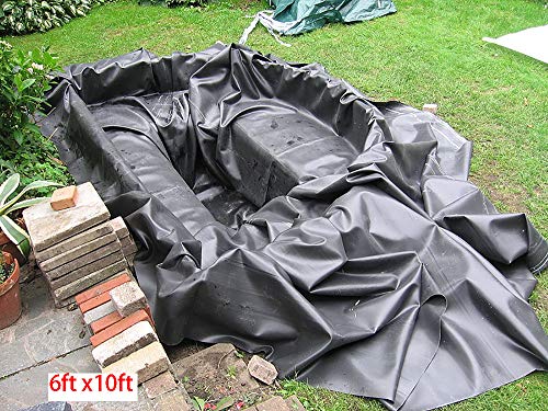 dashengdianzi Pond Liner, 6' x 10' Preformed Pond Liner Pond Skins for Fish Ponds, Waterfall, Streams Fountains and Water Gardens