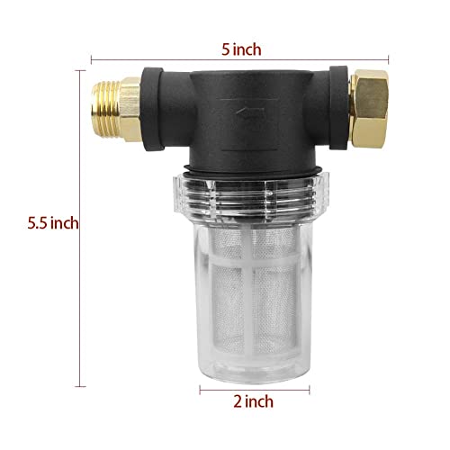 Sooprinse High Pressure Washer Gun 4000 PSI Set, Garden Hose Inlet Filter for High Pressure Washer, Sediment Filter Attachment