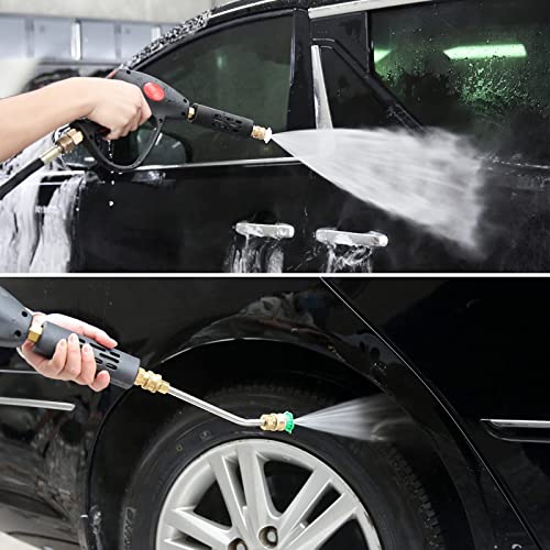 Sooprinse High Pressure Washer Gun 4000 PSI Set, Garden Hose Inlet Filter for High Pressure Washer, Sediment Filter Attachment