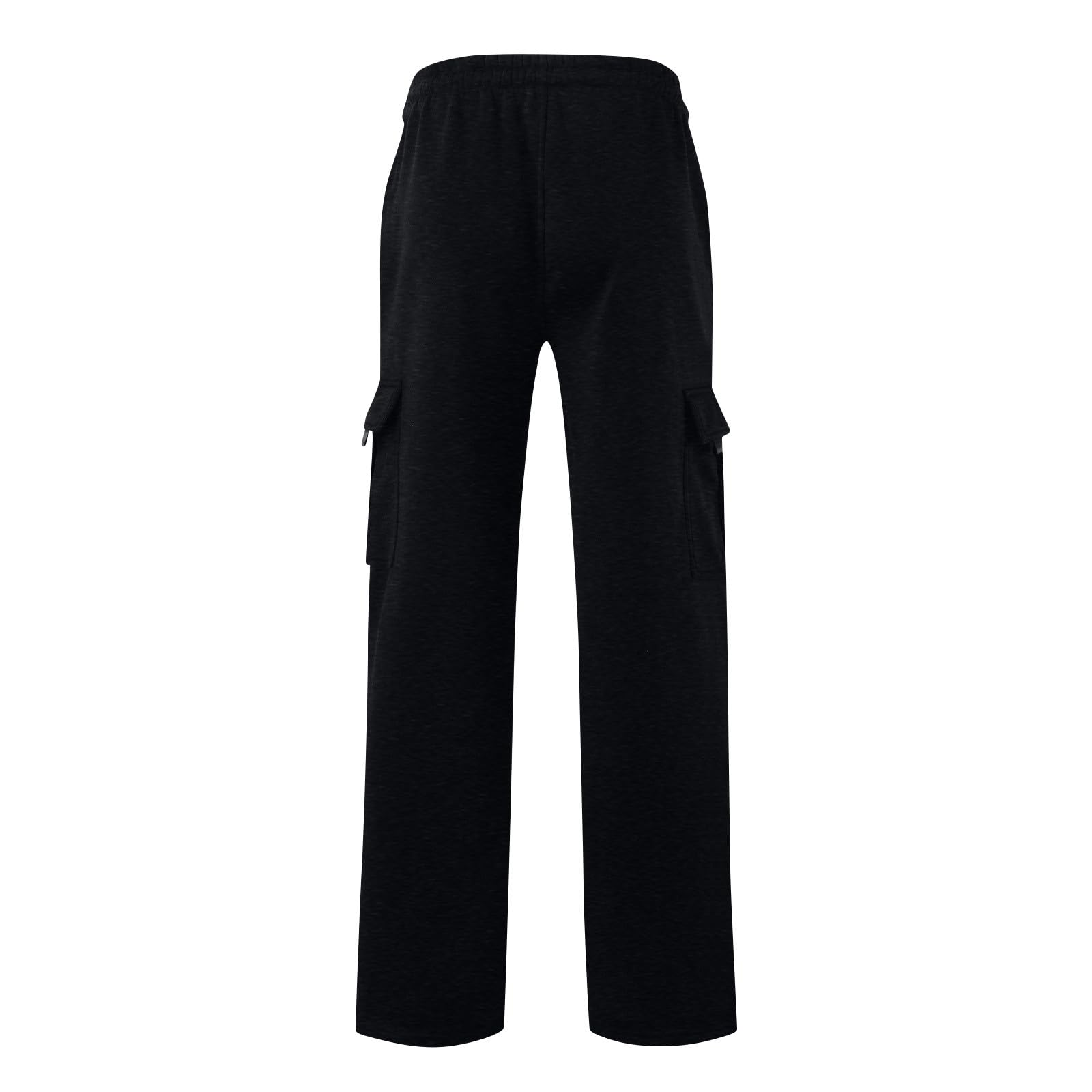Men's Cargo Joggers Sweatpants Fleece Active Athletic Workout Jogger Sweatpants Loose Fit Drawstring Joggers Gym Running Pants Stretch Trousers Casual Pants with Multi Pockets Today