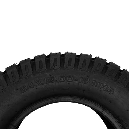 Parts-Diyer 2 PCS 24x12-12 Lawn & Garden Mower Golf Cart Turf Master Tires Tubeless 6 Ply Load Range C