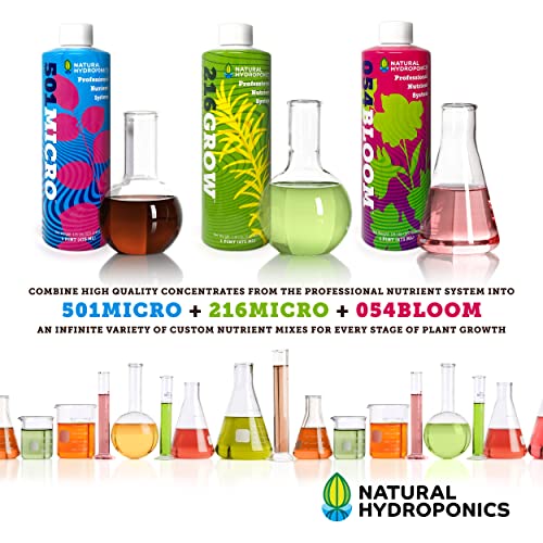 Natural Hydroponics 216Grow Nutrient Concentrate for Structural & Foliar Growth (1-Pint - Part of The Professional Nutrient System)