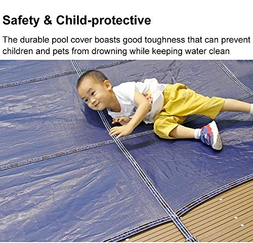 Covers Rectangular In Ground Pool Safety Blue Mesh, Outdoor Garden Yard Fallen Leaves Net, Easy Installation, 1/2/3/4/5/6/7/8 m (Size : 400×600cm/13×19ft)