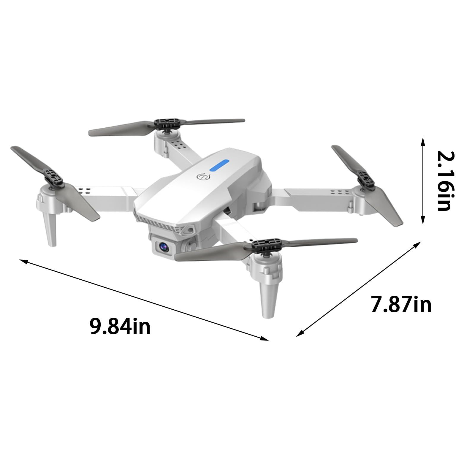 Mini Foldable Drones With Dual Camera For Adults 1080P, Foldable Drone with Carrying Case, FPV Drone With Altitude Hold, 360° Flip, Toys Gifts for Kids and Adults(Gray)