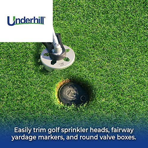 Underhill PowerTrim Pro Series Sprinkler System Heads Grass Cutter, Lawn Trimmer, 8" Diameter Round Cutting Blade, Garden Yard Tools, PTC-008