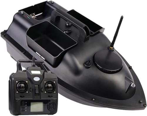 RC Fishing Bait Boat, GPS Positioning Automatic Return, Three Warehouse Bait Boat, Double-Engine Remote Control Fishing Boat Fishing Tool,Black,GPS 12000MAH