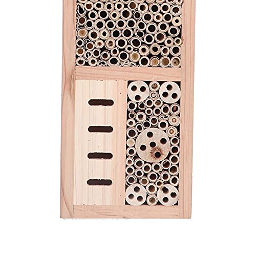 01 House, Durable Hanging House Multi-Purpose Tubular Channel Design Wooden for Garden