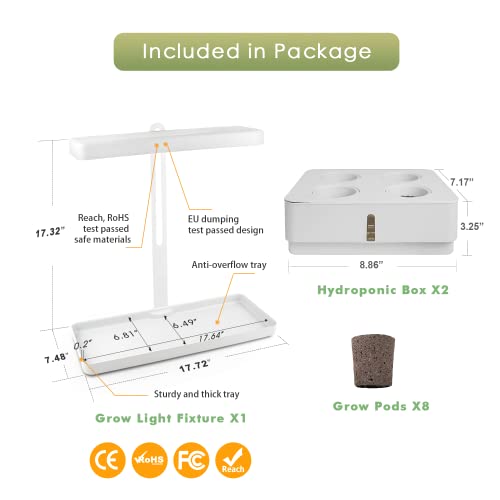 Indoor Herb Garden Gifts New Home Decor, Hydroponics Growing System, Herb Garden, Plant Germination Kit Aeroponic Herb Vegetable Growth Lamp Countertop with LED Grow Light Hydrophonic Planter Grower