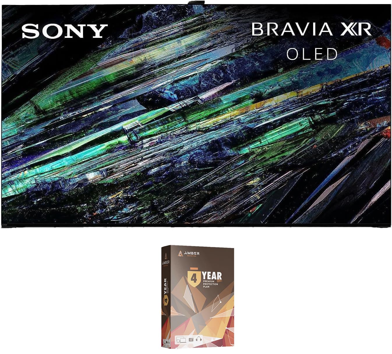 Sony XR55A95L 55 Inch QD-OLED 4K UHD Smart Google TV with AI Upscaling with an Additional 4 Year Coverage (2023)