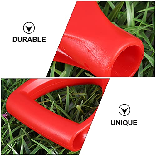 Cabilock 2pcs Shovel D Grip Replacement Handle Plastic 3. 2cm for Garden Spade Rake Snow Shovel Digging Raking Tools Red