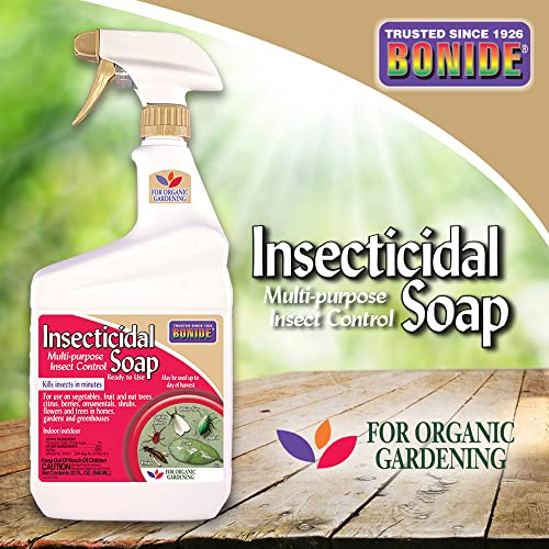Bonide Insecticidal Soap, 32 oz Ready-to-Use Spray Multi-Purpose Insect Control for Organic Gardening Indoor and Outdoor