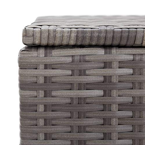 Canditree Outdoor Large Storage Box Rattan, Deck Box Storage Container for Patio Poolside Garden (39.4"x19.7"x19.7")