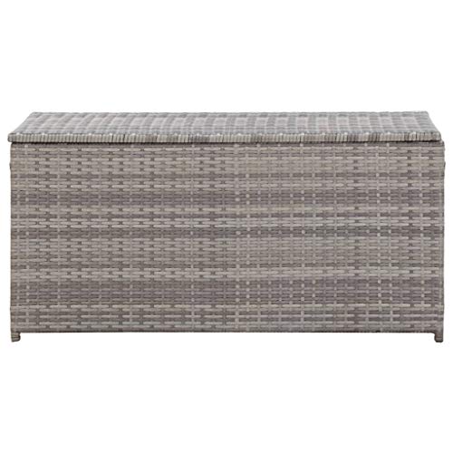 Canditree Outdoor Large Storage Box Rattan, Deck Box Storage Container for Patio Poolside Garden (39.4"x19.7"x19.7")