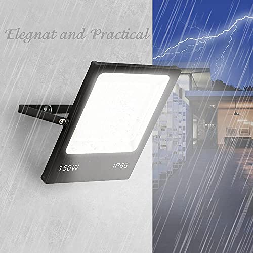 AFSEMOS 150W LED Flood Light,10500lm Outdoor Flood Lights 2pack Super Bright 6000K Daylight White Lights,LED Work Light IP66 Waterproof Security Light for Backyard,Playground,Garden,Stadium