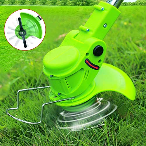 Cordless String Trimmer Weed Wacker 24V Brush Cutter Battery Powered 4.0Ah Foldable Weed Eater with Wheels for Lawn Garden Pruning & Trimming