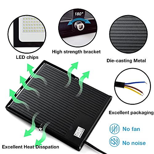 AFSEMOS 150W LED Flood Light,10500lm Outdoor Flood Lights 2pack Super Bright 6000K Daylight White Lights,LED Work Light IP66 Waterproof Security Light for Backyard,Playground,Garden,Stadium