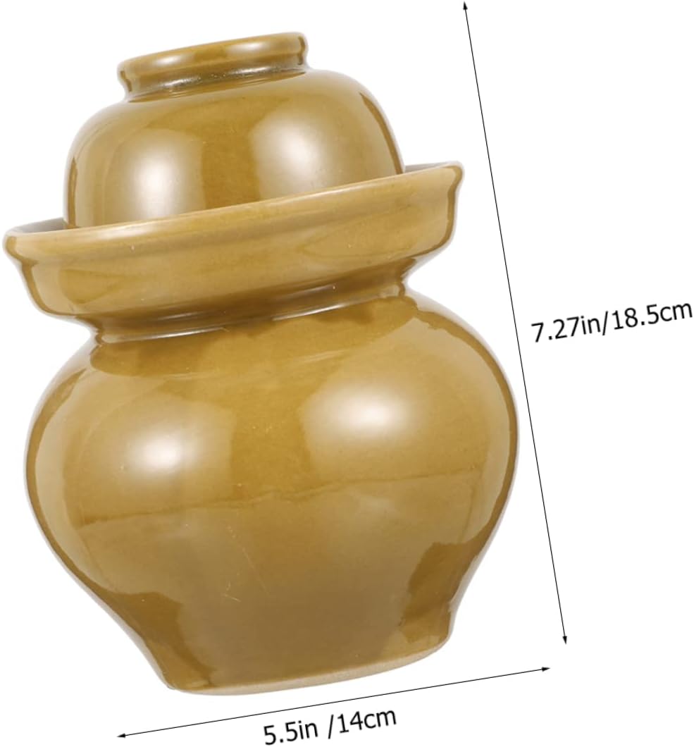 OUSIKA for Container Sealing Chinese Storage Canister Water Vegetables Cansiter with Pickled Egg Jars Sauerkraut Duck Tradition Bottle Crock Capacity Paocai Foods Pickle Jars
