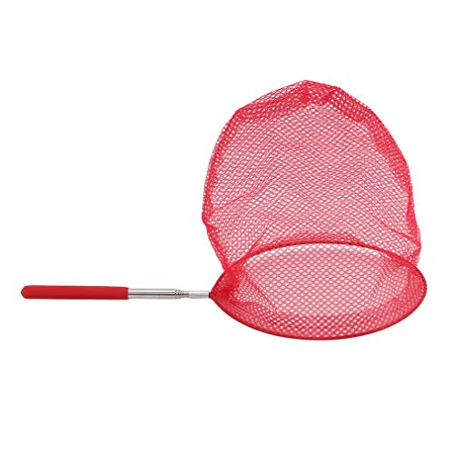 NIKOLay Fishing Bait Trap Net, Childs Extendable Firefly Mesh Positioning Insect Nets for Garden,Red