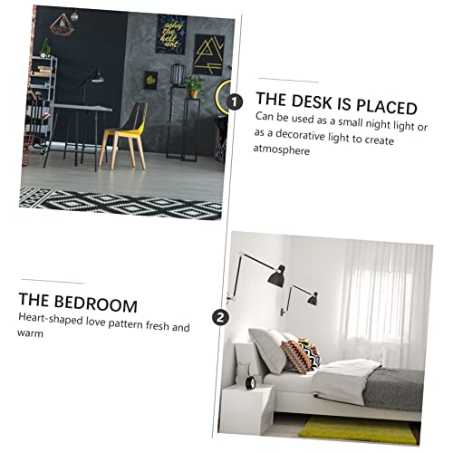 ARTIBETTER 1pc Love Colorful Night Lamp Bedroom Atmosphere Light Party Decorative Light 3D Party Night Light Romantic Night Light Romantic Gift Love Night Lights LED Night Lights Desk Topper