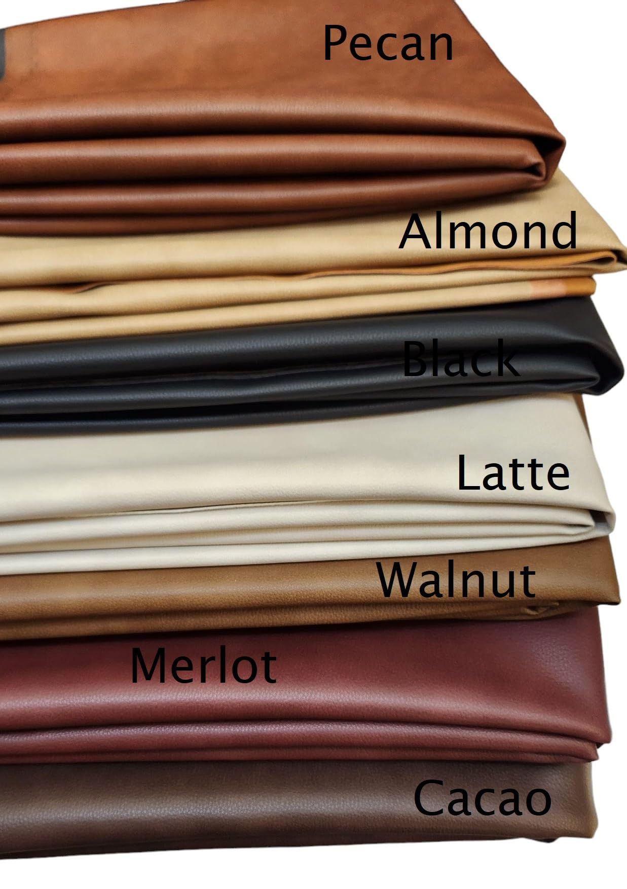 NAT Leathers | Pebblegrain Vegan Leather PU (Peta Approved Vegan) | 1 Yard (36 inch x 54 inch) Cut by Yard | Synthetic Pleather 0.9 mm Upholstery | 36"x54" (Cacao Brown)