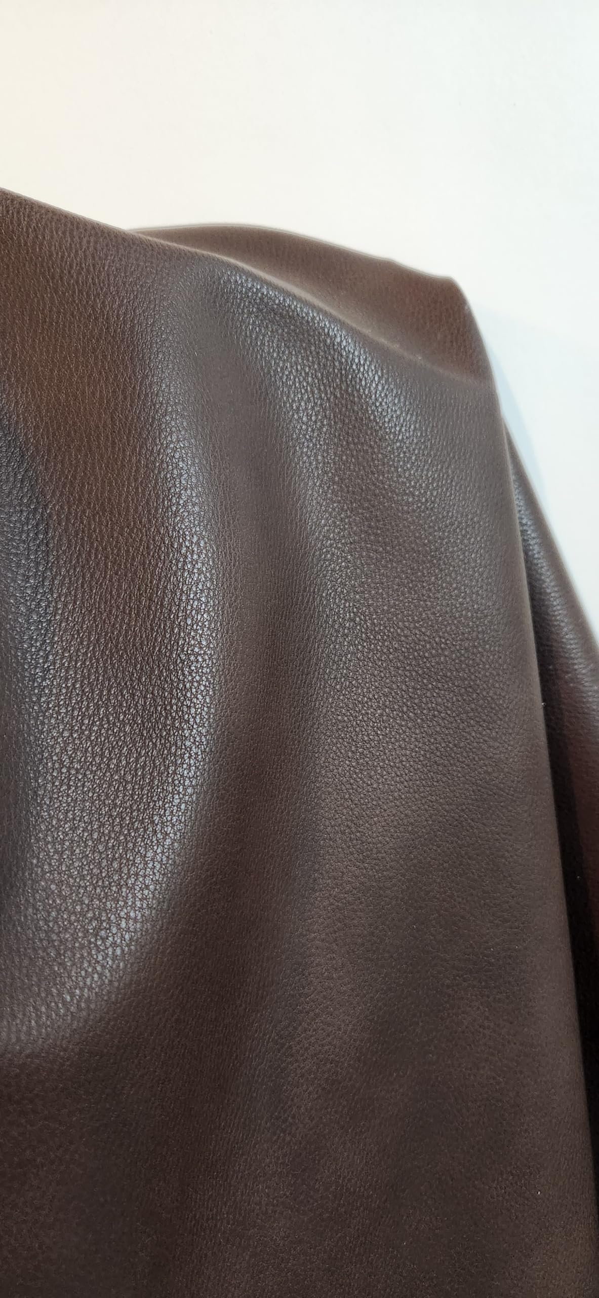 NAT Leathers | Pebblegrain Vegan Leather PU (Peta Approved Vegan) | 1 Yard (36 inch x 54 inch) Cut by Yard | Synthetic Pleather 0.9 mm Upholstery | 36"x54" (Cacao Brown)