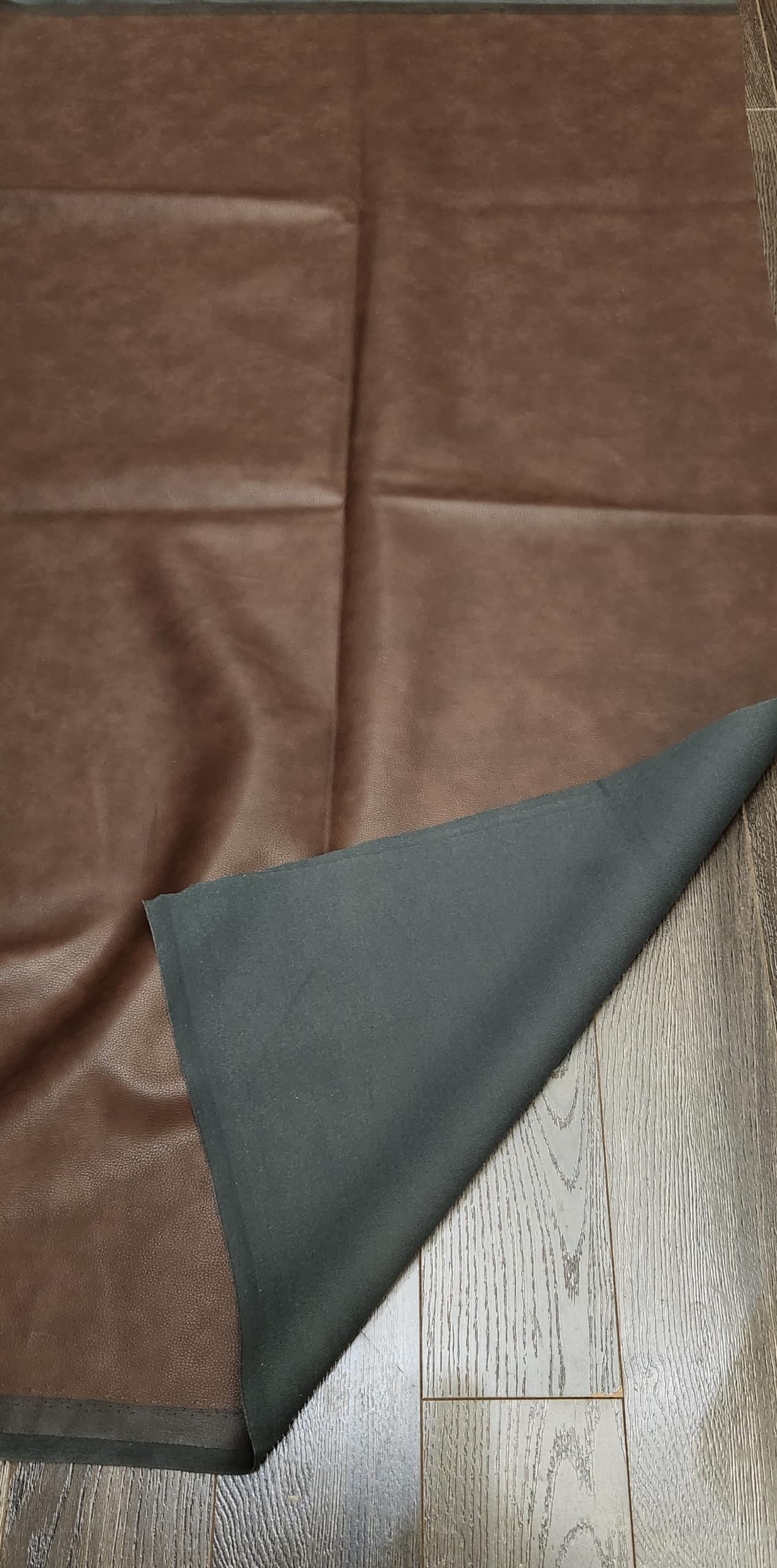 NAT Leathers | Pebblegrain Vegan Leather PU (Peta Approved Vegan) | 1 Yard (36 inch x 54 inch) Cut by Yard | Synthetic Pleather 0.9 mm Upholstery | 36"x54" (Cacao Brown)