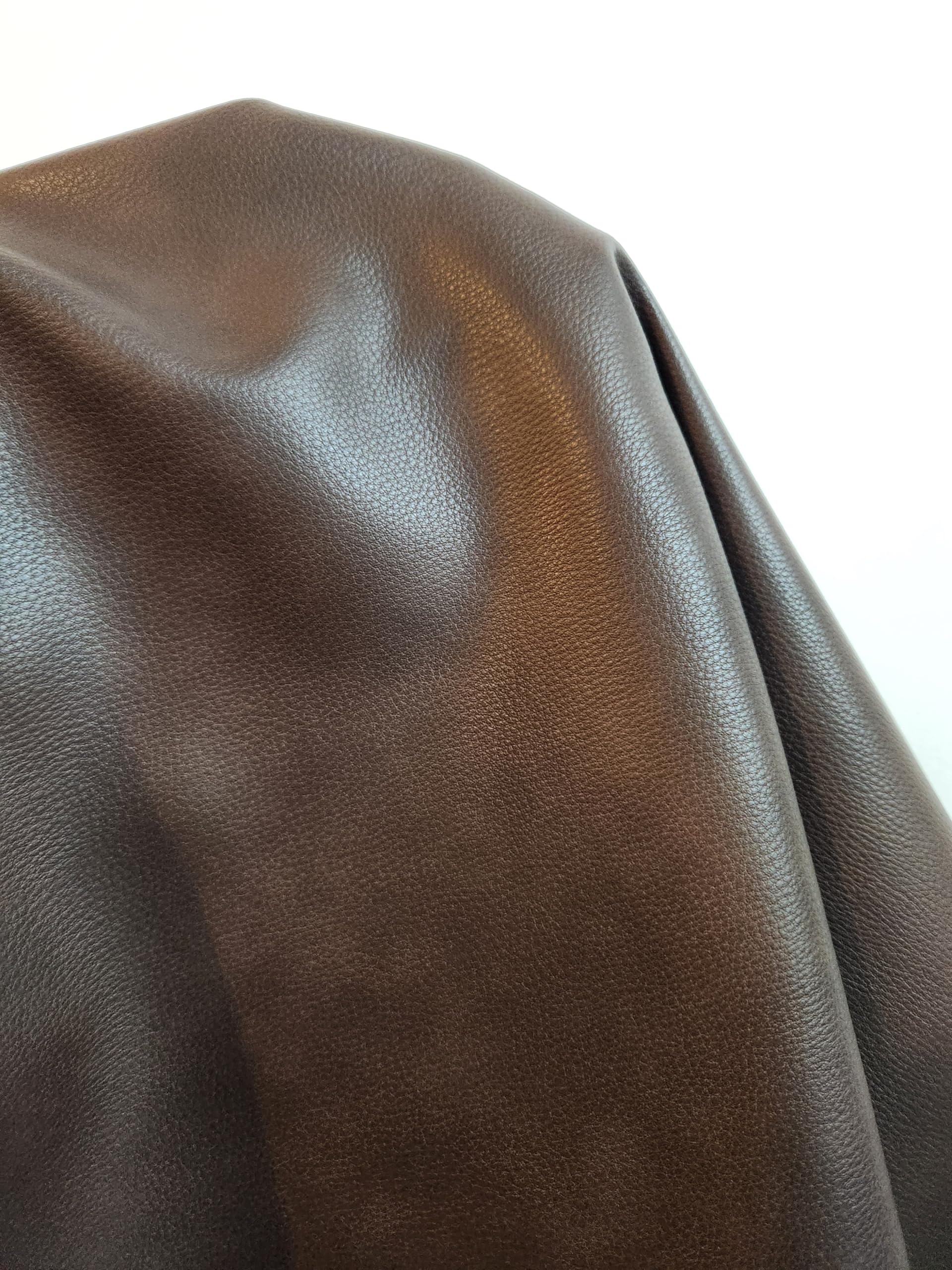 NAT Leathers | Pebblegrain Vegan Leather PU (Peta Approved Vegan) | 1 Yard (36 inch x 54 inch) Cut by Yard | Synthetic Pleather 0.9 mm Upholstery | 36"x54" (Cacao Brown)