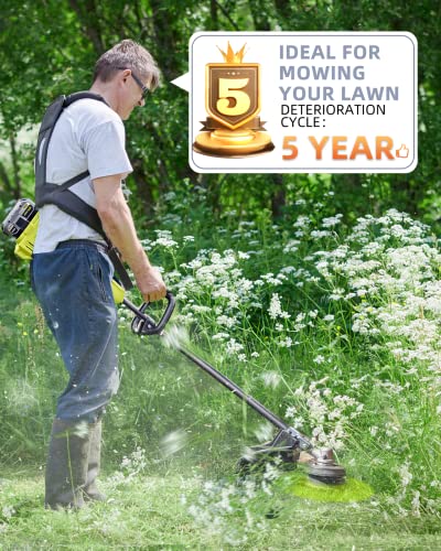 Weed Wacker String Compatible with Ryobi One Plus+ AC80RL3, 0.08'' String Trimmer Line,Weed Eater String Compatible with Ryobi 18V, 24V, 40V Trimmers(10 Replacement Spool, 2 Trimmer Cap Cover)