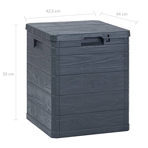 Queen.Y 23 Gallon Resin Deck Box, Organization and Storage Box for Patio Furniture, Garden Storage Deck Box for Pool Accessories Toys Tools, Black
