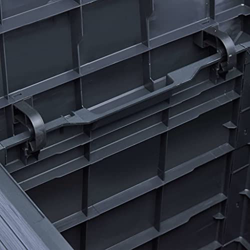 Queen.Y 23 Gallon Resin Deck Box, Organization and Storage Box for Patio Furniture, Garden Storage Deck Box for Pool Accessories Toys Tools, Black