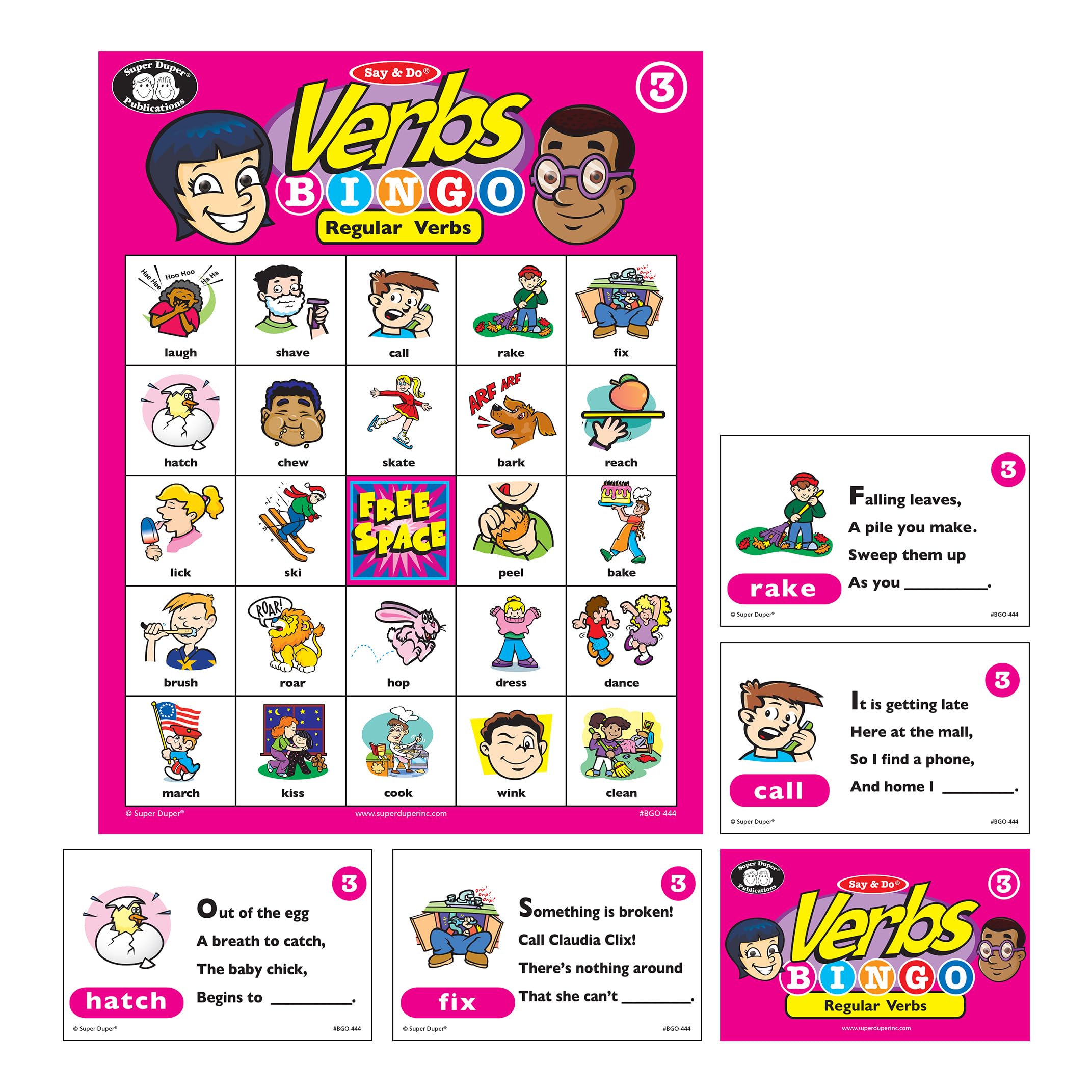 Super Duper Publications | Say & Do Verbs Bingo Game | Action Words | Educational Learning Resource for Children