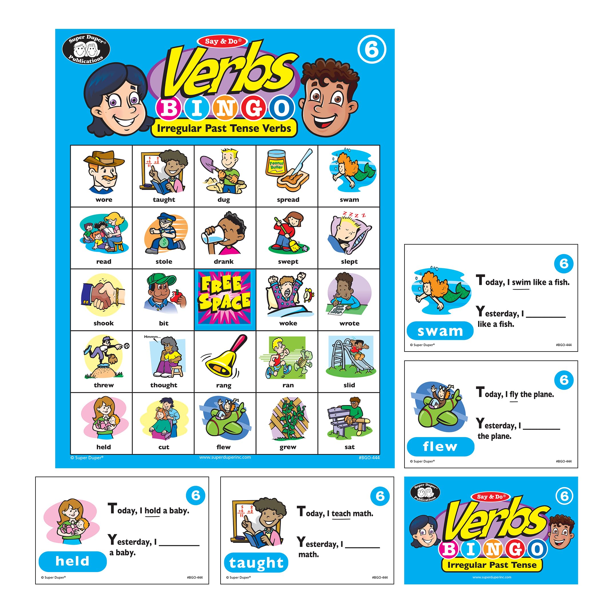Super Duper Publications | Say & Do Verbs Bingo Game | Action Words | Educational Learning Resource for Children