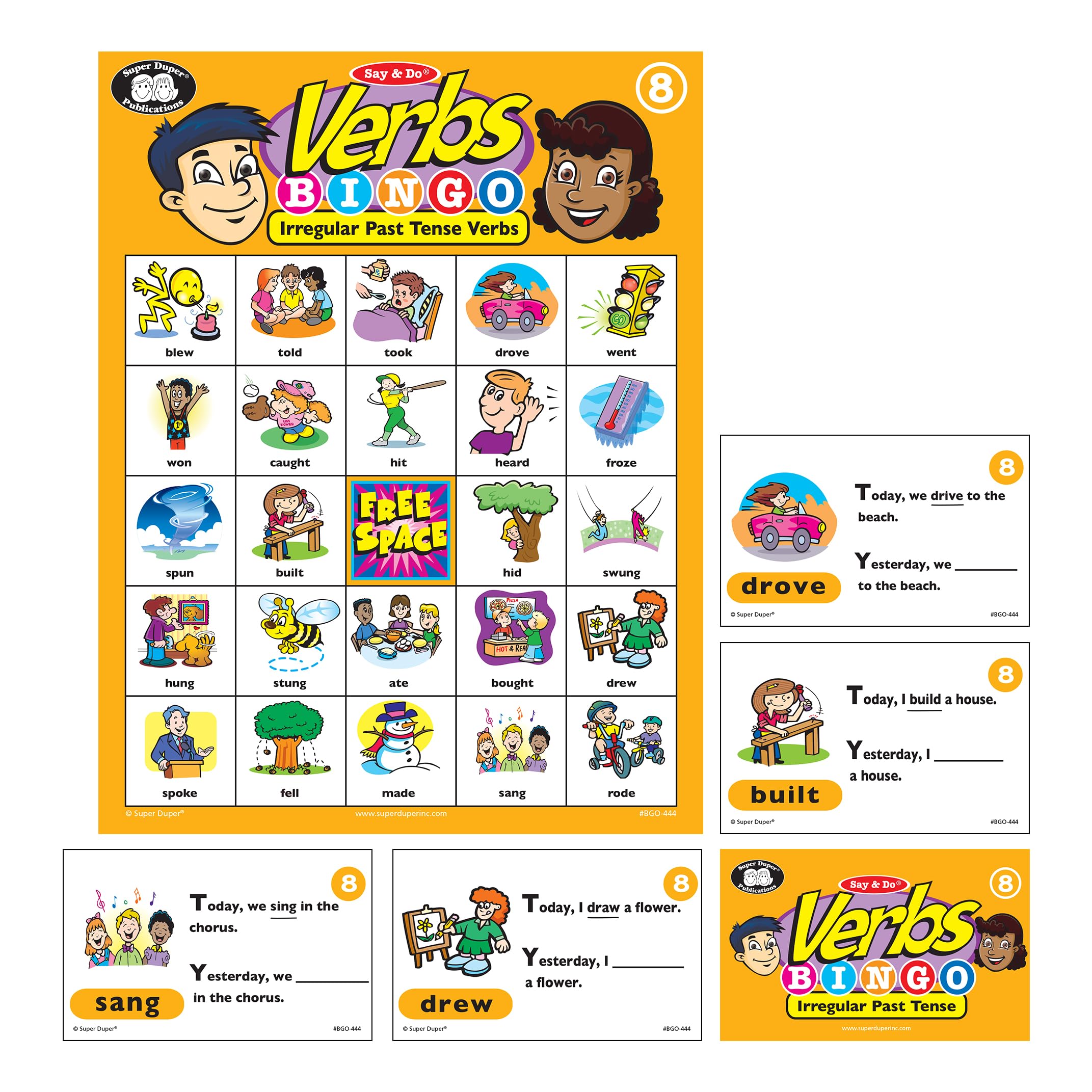 Super Duper Publications | Say & Do Verbs Bingo Game | Action Words | Educational Learning Resource for Children