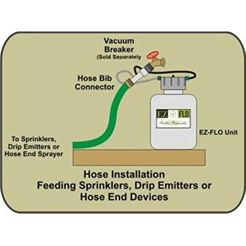 EZ-FLO 2005-HB 3/4 Gallon Low Pressure Hose Bib and Drip Connection Fertilizer Injector System