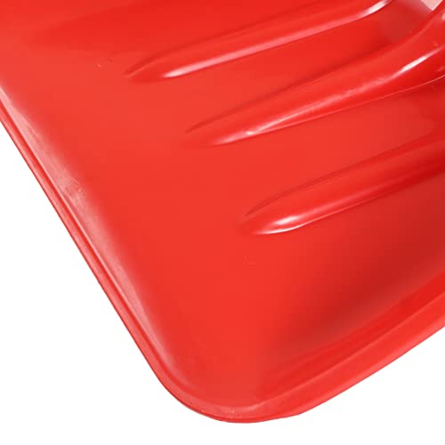 Plastic Garden Shovel, Red Easy To Install Snow Shovel for Rubbish for Fallen Leaves(41 X 37cm / 16.1 X 14.6in)