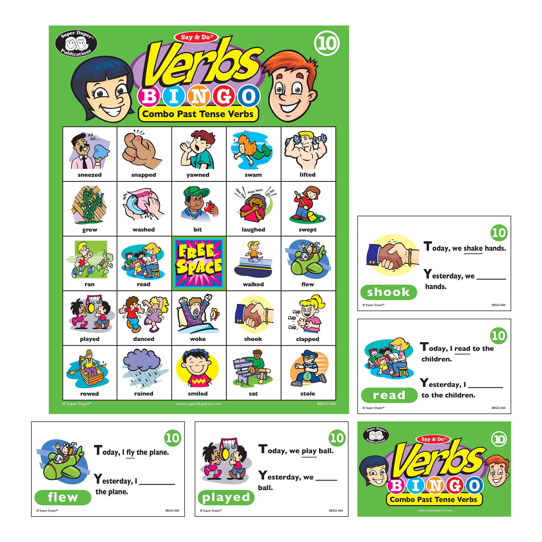 Super Duper Publications | Say & Do Verbs Bingo Game | Action Words | Educational Learning Resource for Children