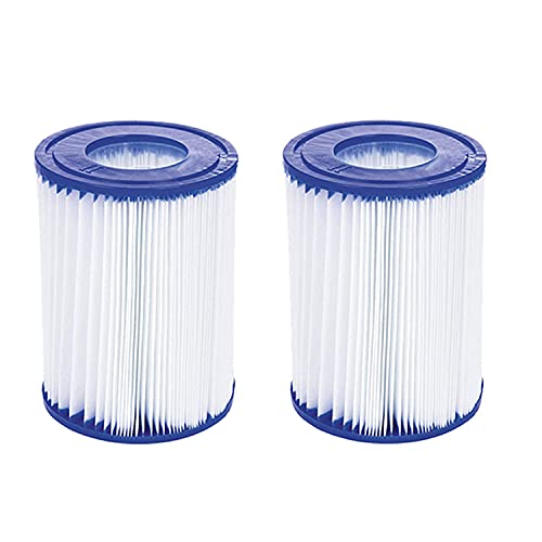 WuYan 2 Pack Swimming Pool Filter Compatible for Bestway Cartridge Type II, Replacement Hot Tubs Filter Compatible with Lay Z Spa Filter Pump