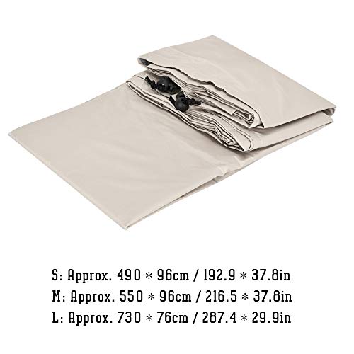 Pool Roll Cover Air Swimming Lightweight Beige Open Dustproof Waterproof Pool Protector for Outdoor Heavy Duty Garden(M550*96cm)