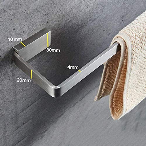 LIRUXUN Towel Bar, Hand Towel Holder Stainless Steel SUS 304, Bathroom Hardware Accessory Towel Rack, Contemporary Style, Brushed Nickel Wall Mounted (Size : 40cm)